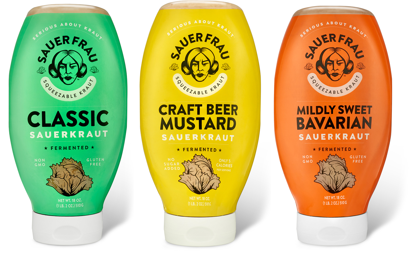 Sauer Frau Squeezable Kraut brand developed by Upstart Food Brands